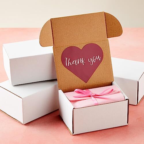 50-Pack White Corrugated Packaging Boxes 4x3x2, Bulk Small Cardboard ...