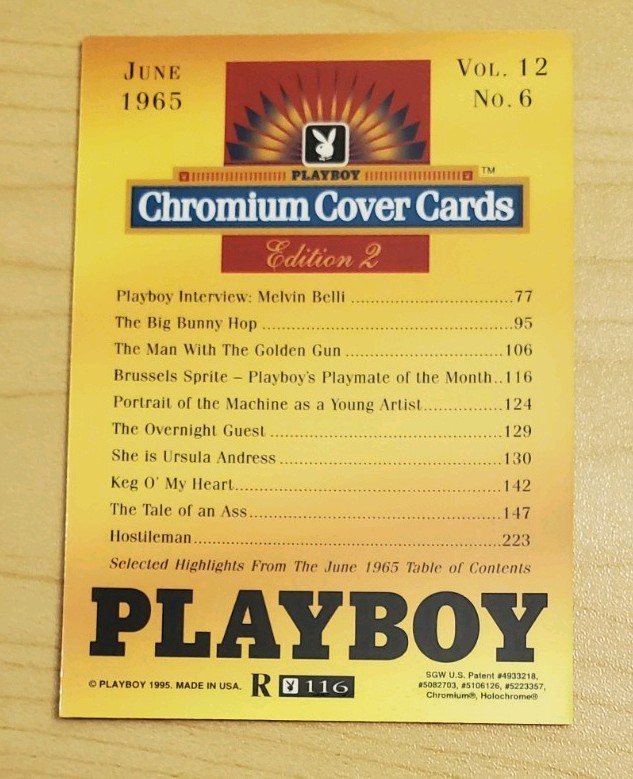 1995 Playboy Centerfold Collector Card June #34 Refractor Turid ...