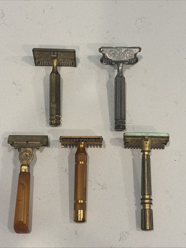 Lot of 5 Vintage Gillette Ever-Ready Schick Safety Razors Bakelite | eBay