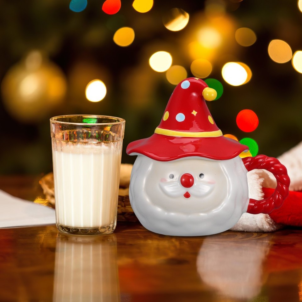 Tazza da caffè natalizia: tazza in ceramica con Babbo Natale e cappello ...