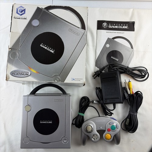 Nintendo GameCube GC Platinum Silver Edition, DOL-101 In Box | eBay