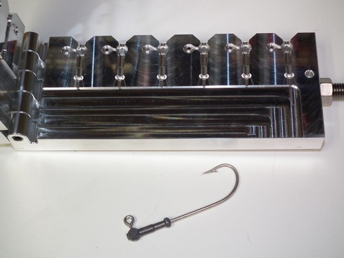 Saltwater Popeye Jig mold 1/4oz with eyes 6 cavity Wireline Flounder ...