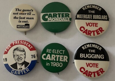 JIMMY CARTER Campaign Pins, Pinback button Collection 1976 & 1980 | eBay