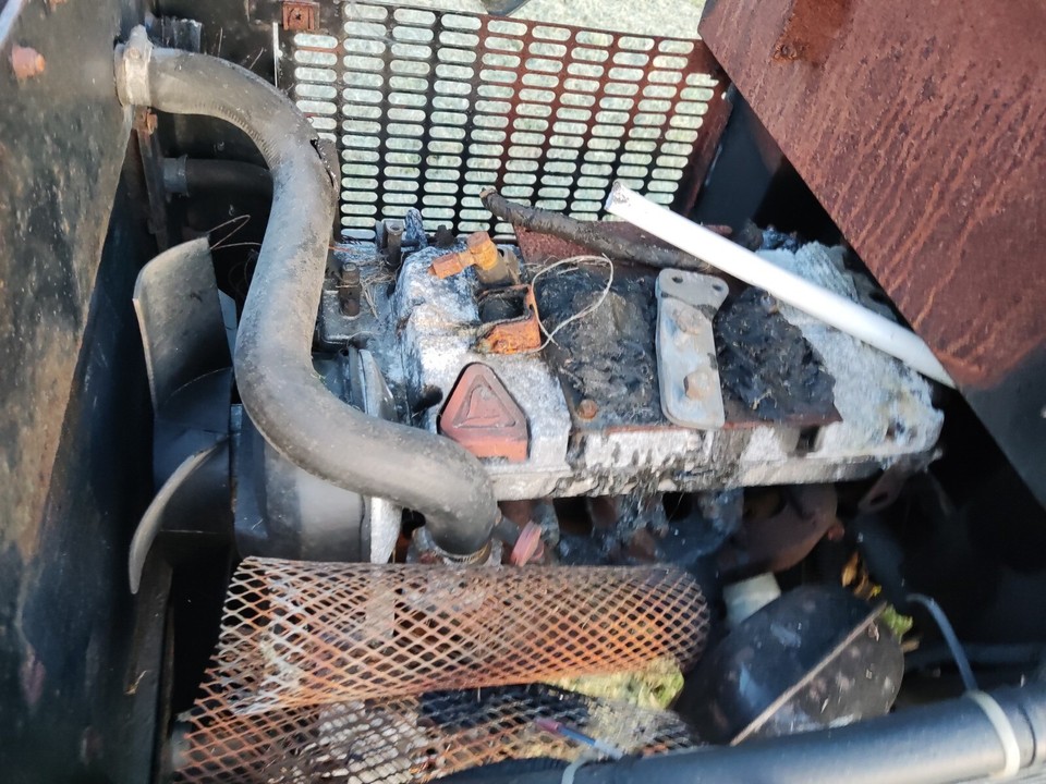 Hayter LT312 Ride on three Gang Mower spares or repair light fire under ...