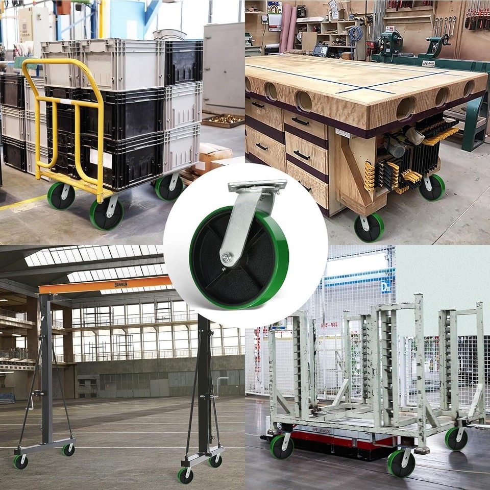 8 Inch Caster Wheels Heavy Duty,Capacity 1500-6000LB | eBay