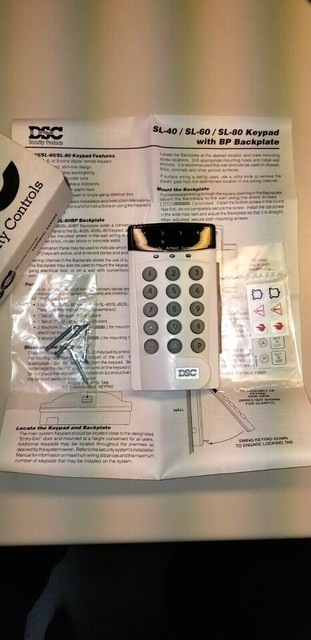 Dsc Sl 60 Led 6 Zone Alarm Keypad Classic Series Pc1550 Pc1500 Rare ...