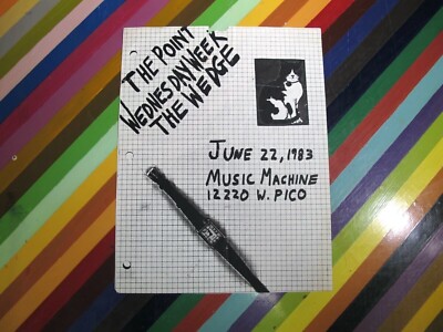 vtg punk rock flyer - Point Wednesday Week Wedge Music Machine 8.5x11 ...