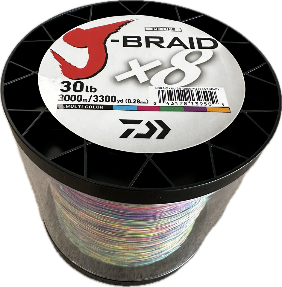 Daiwa J-Braid 3300 Yards 3000 Meters Multi Color 30 40 50 65 80 PE J ...