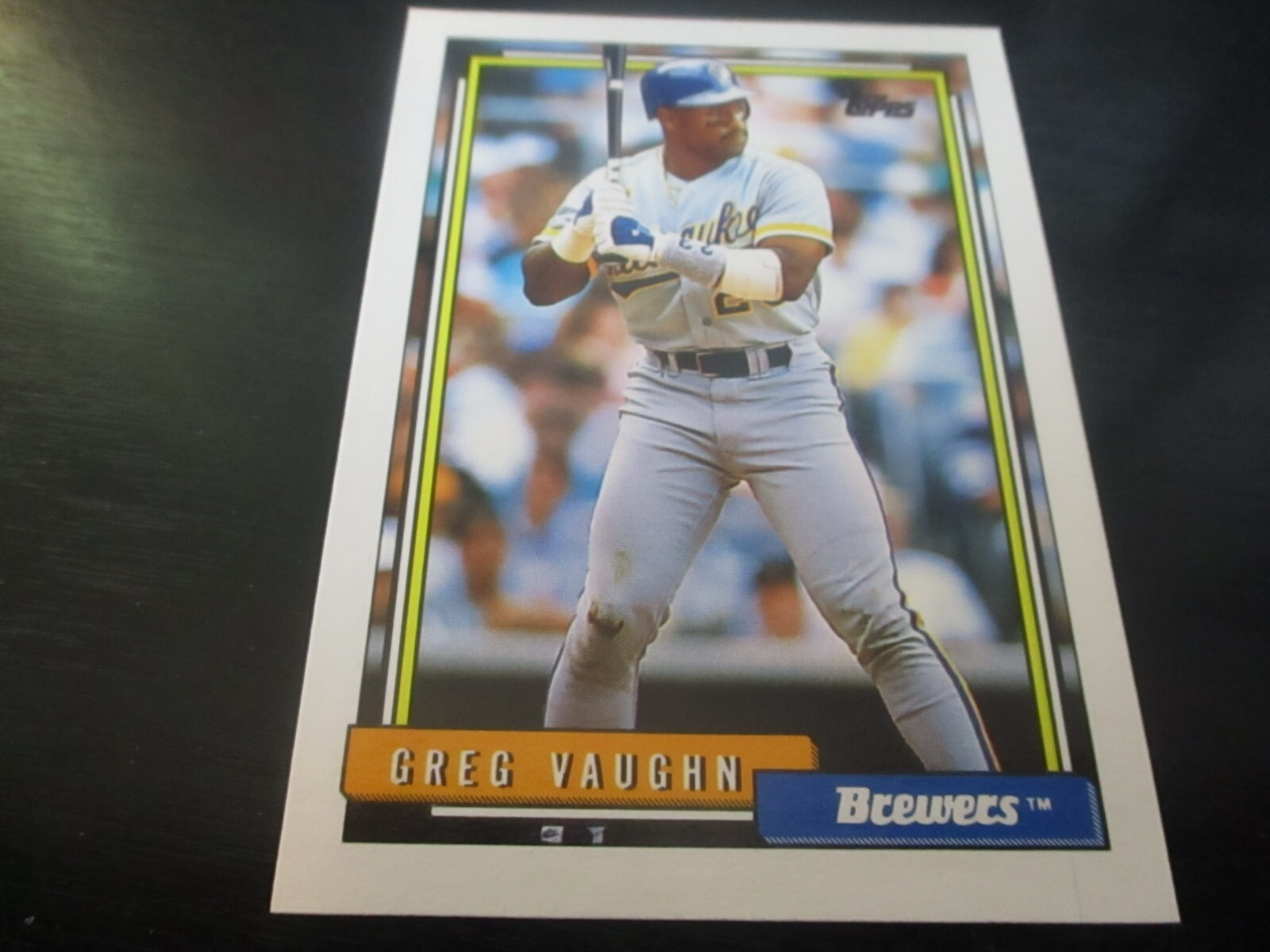 greg vaughn (milwaukee brewers - of) 1992 topps card #572 mint condition | eBay