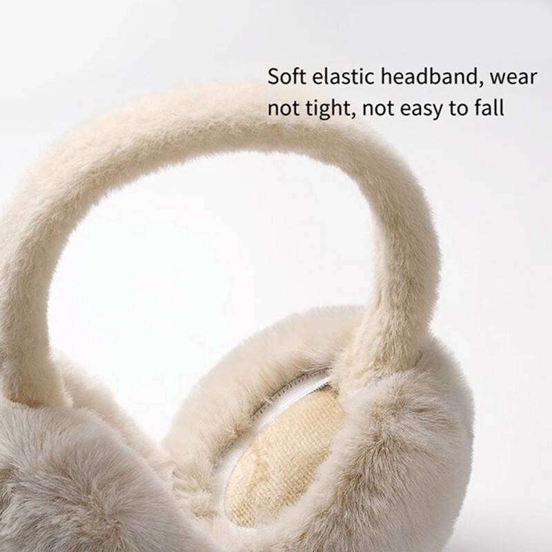Women Men Fluffy Ear Muffs Winter Earmuffs Soft Plush Ear-Warmer Cover ...