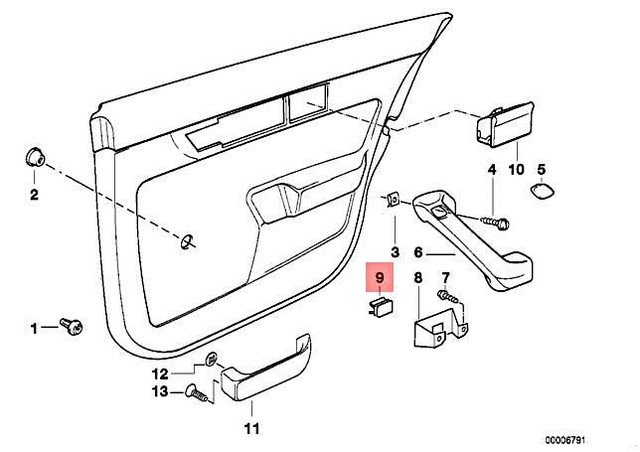 Genuine BMW Clamp Door Panel 51411944663 for sale online | eBay