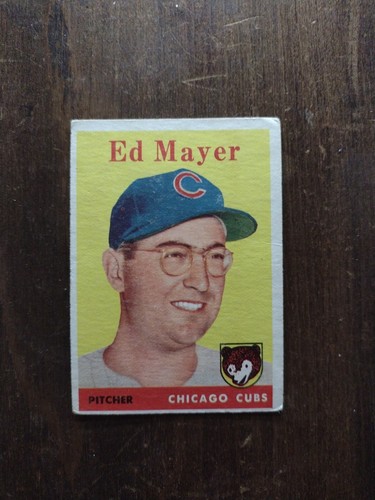 1958 Topps #461 Ed Mayer Rookie Chicago Cubs VG | eBay