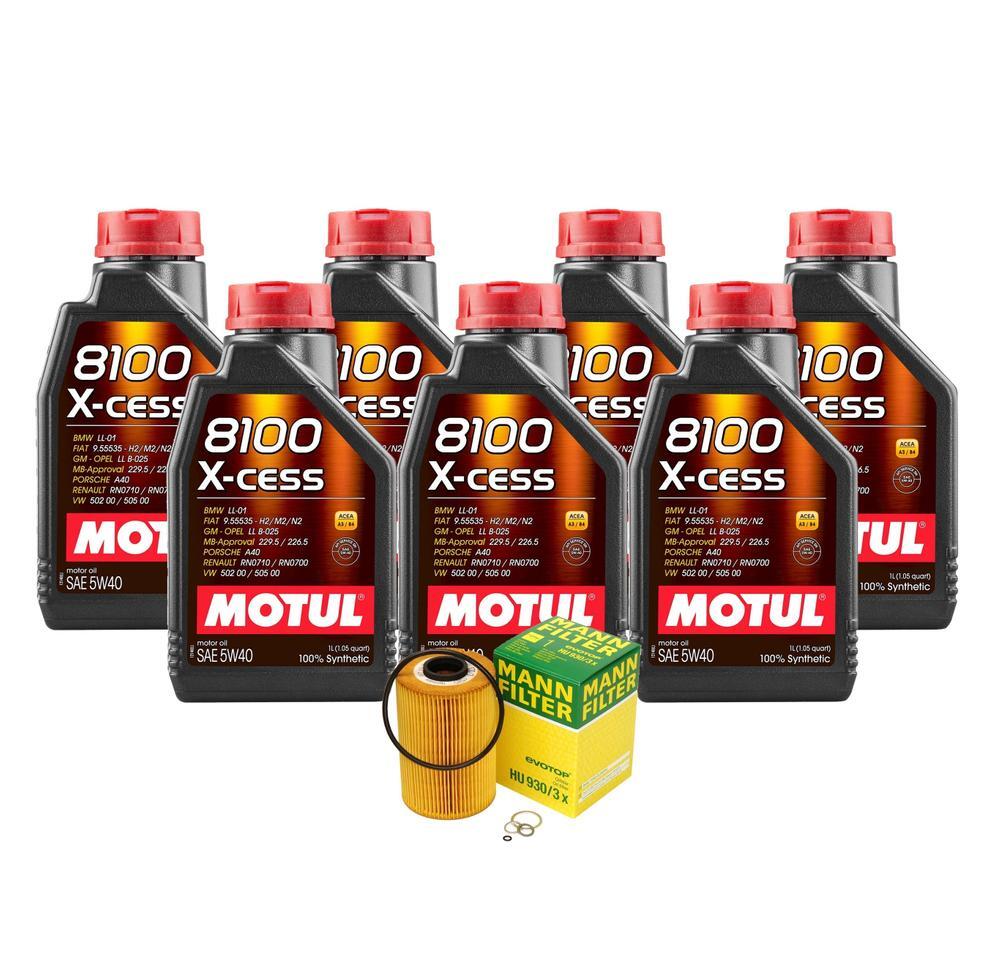 Motul + OEM Engine Oil Change Kit (5W40) (7 Liter) (X-CESS 8100) | eBay