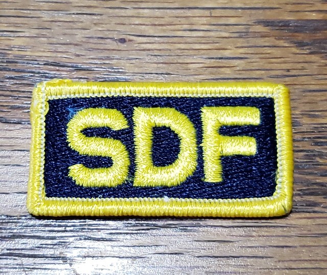 SDF Patch ARMY Military Security unit team Gold/Blue Class A uniform ...