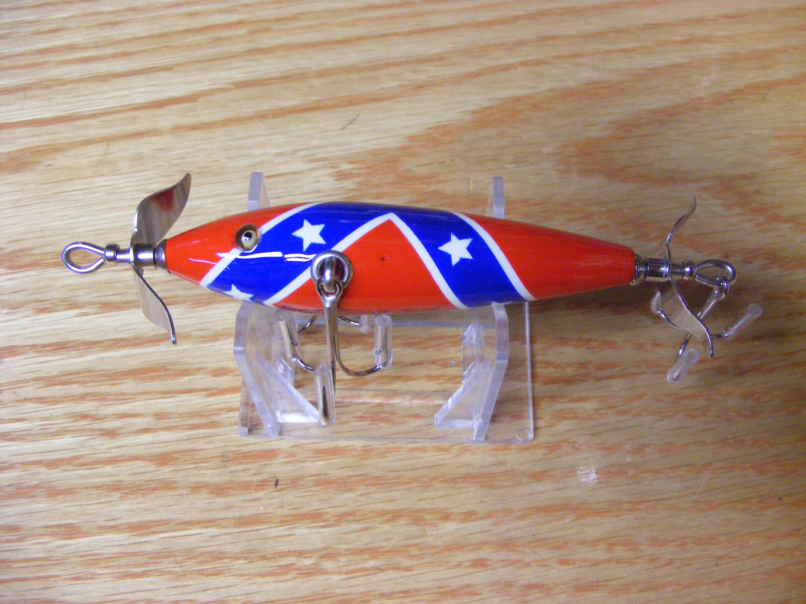 Killer Baits Rusty Jessee Heddon Style 100 Glasseye Lure in Red w/White ...
