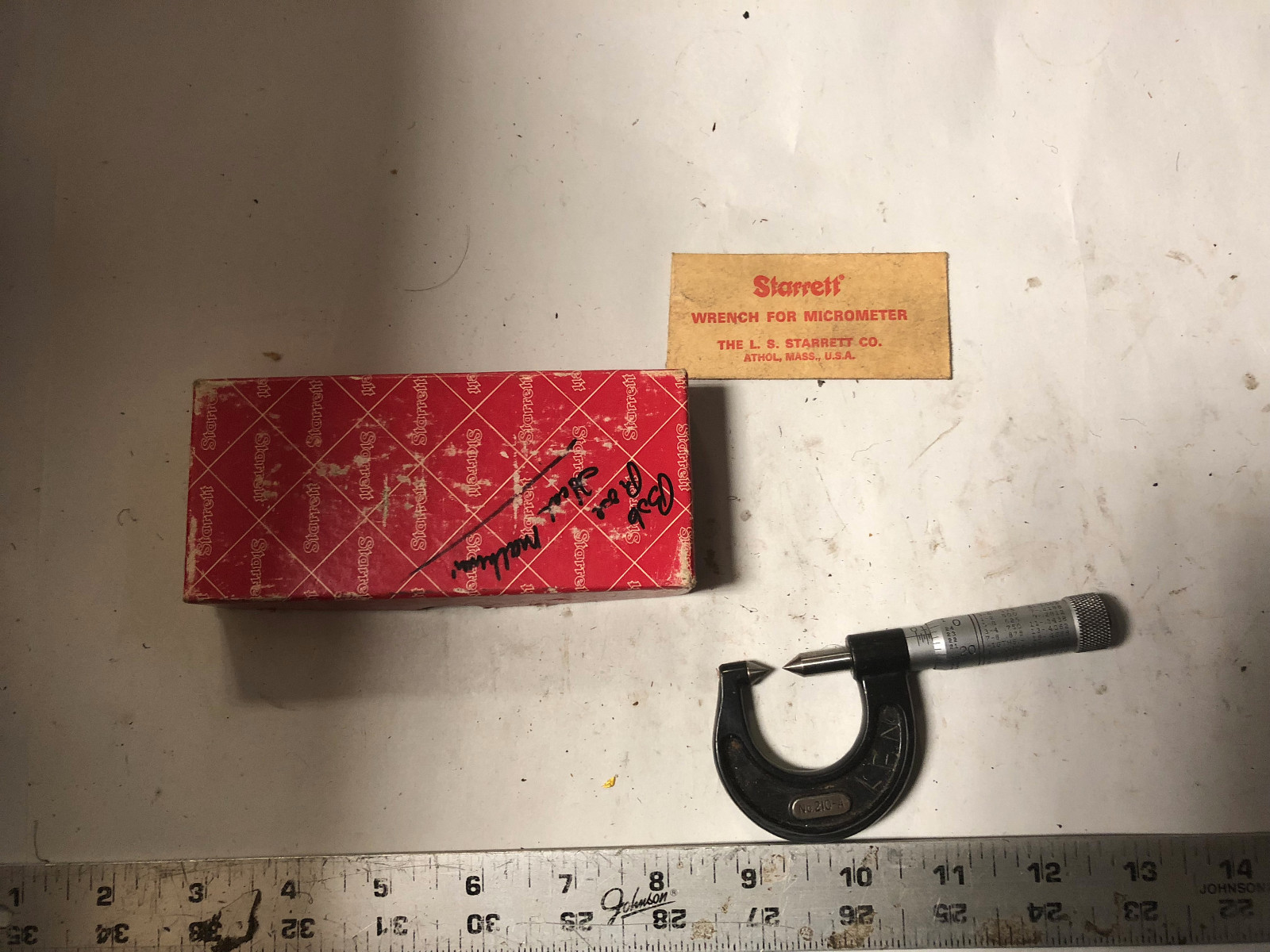 MACHINIST TOOLS MILL LATHE Machinist Starrett Thread Point Micrometer ...