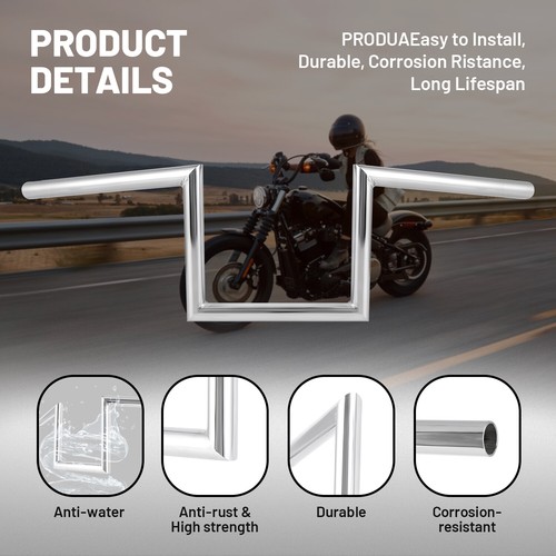 Universal 8" Rise Z-Bars 1" Handlebars For Harley Sportster XL 883 1200 ...