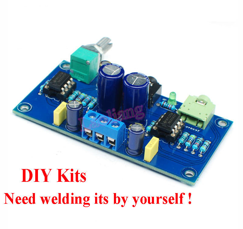 Classic 47 Headphone Audio Amplifier Board DIY Kits NE5532 OP AMP Dual ...