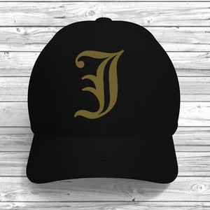 J Initial Baseball Cap Adjustable Custom Print Colour Text Hat Alphabet ...