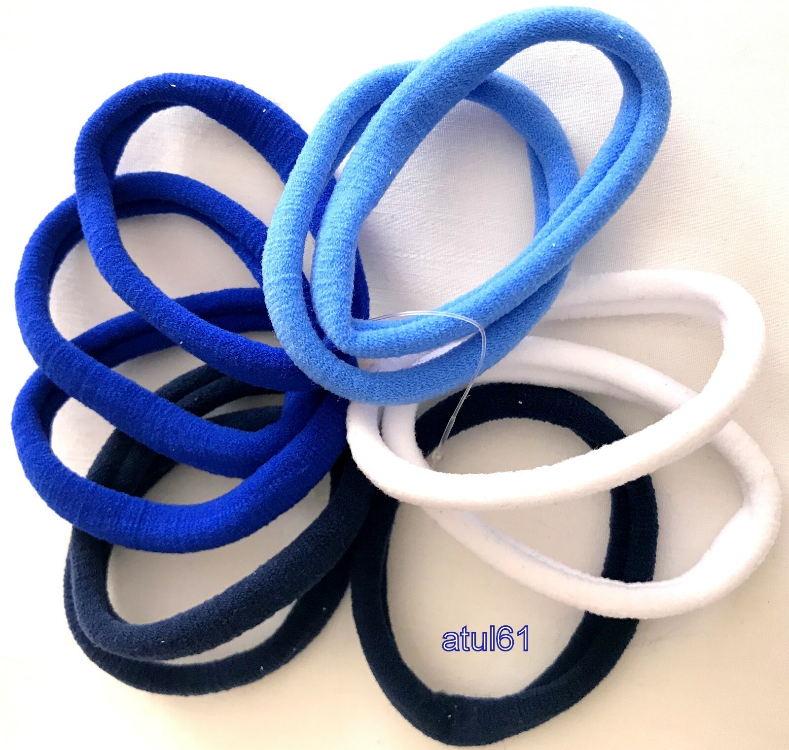 THICK ENDLESS SNAG FREE ELASTIC BOBBLES PONIO'S HAIR BANDS PONYTAIL ...