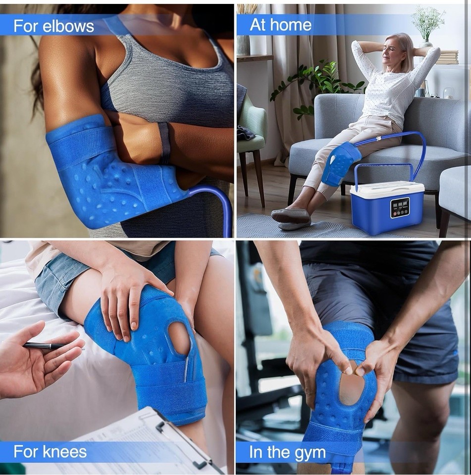 Programmable Cold Therapy Knee Ice Machine with 9 Quart Reservoir for ...