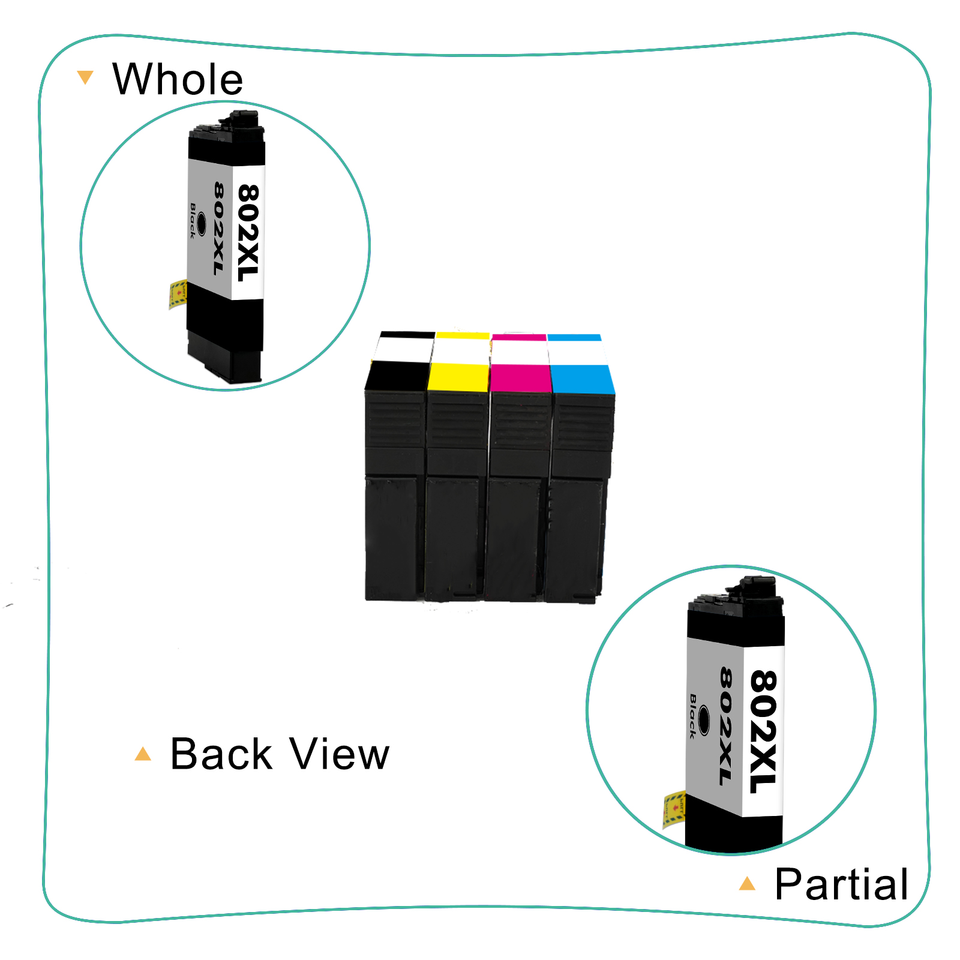 4PK 802XL Ink Cartridges For Epson WorkForce Pro WF-4720 WF-4730 WF ...