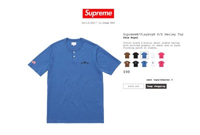 Supreme®/Playboy© S/S Henley Top | eBay