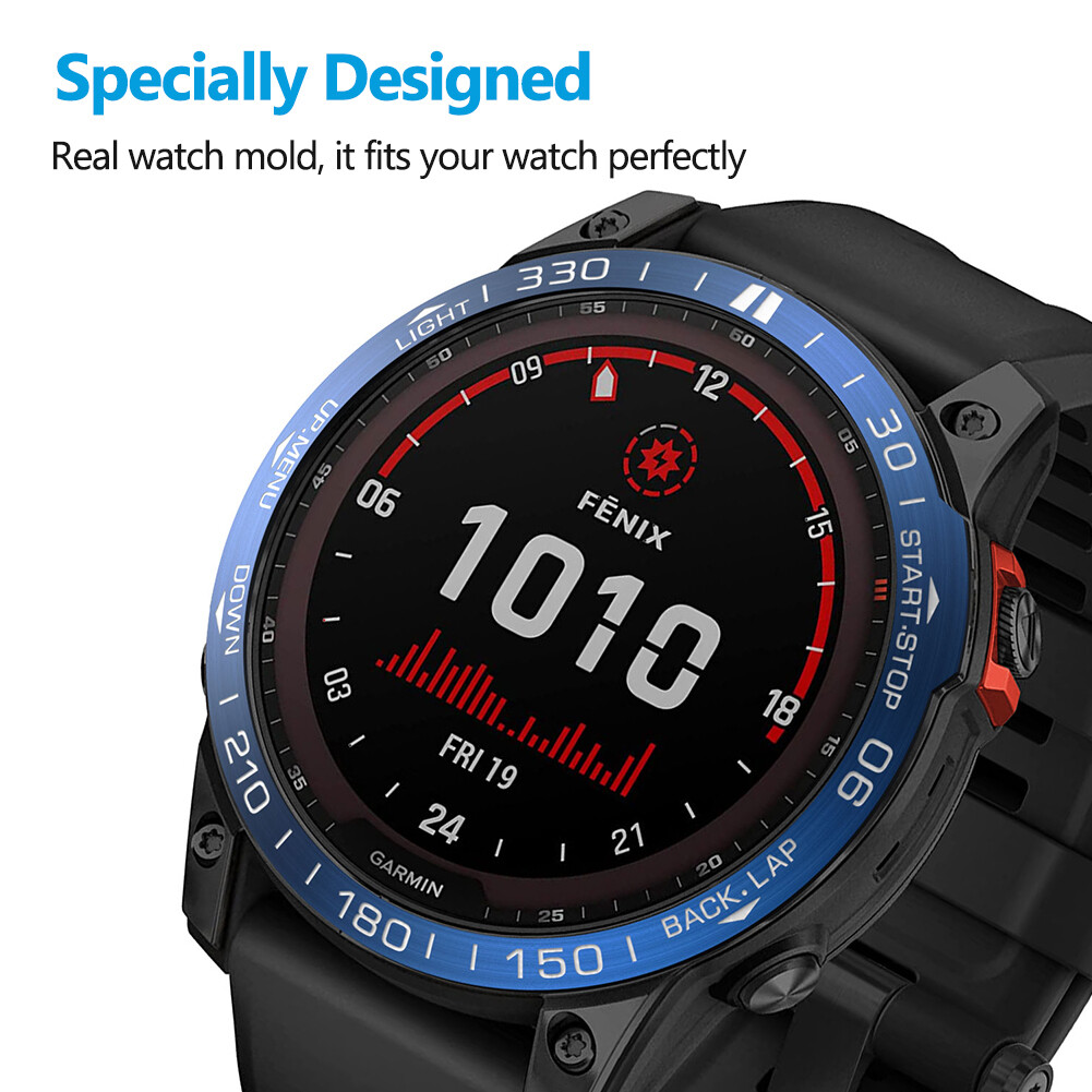 Stainless Steel Bezel Case Cover Bumper Ring (For Fenix 7X Blue) | eBay