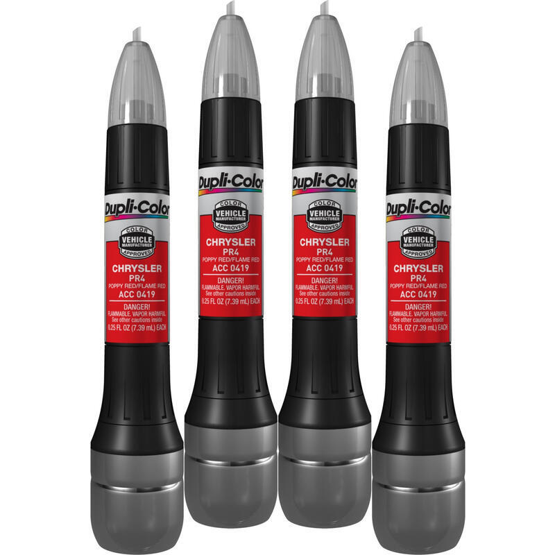 Duplicolor ACC0419 (4-Pack), Scratch Fix Pen Chrysler PR4, Poppy Red ...