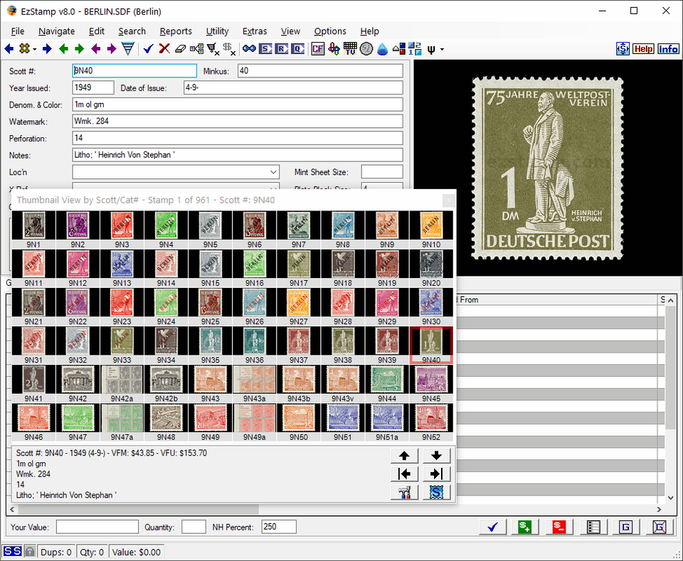 EzStamp Stamp Inventory Software USA+752 Countries, 959,475 Listings ...