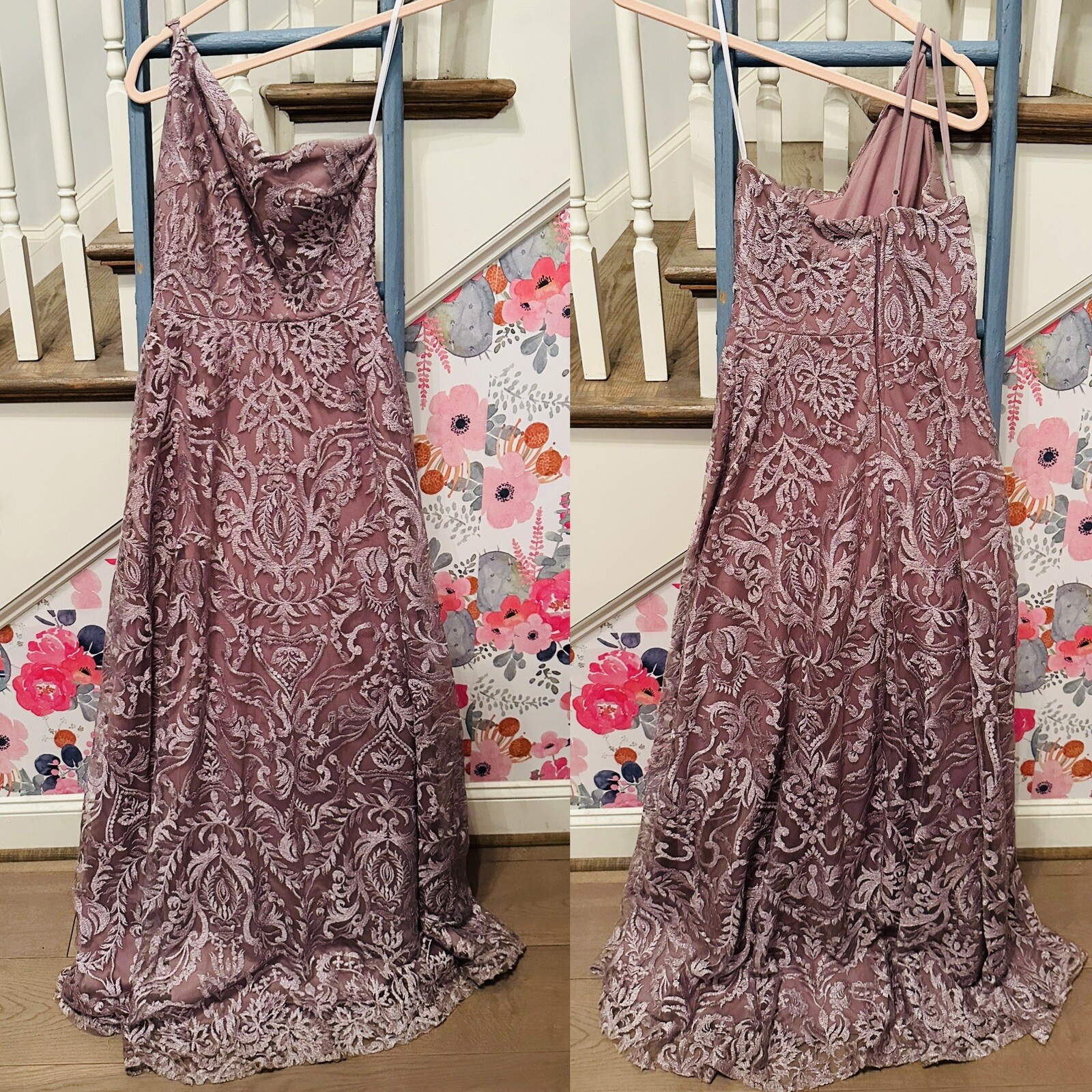 Windsor Purple Lace One Shoulder Gown | eBay