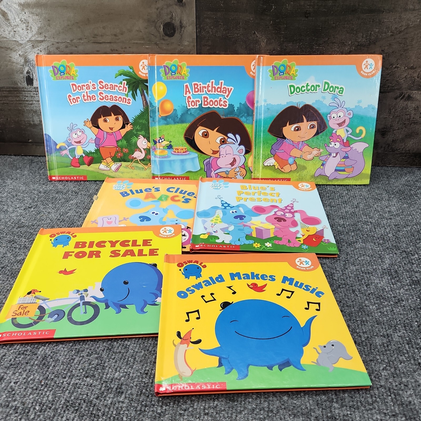 7x Nick Jr Book Club Oswald Blues Clues & Dora Hardcover Scholastic ...