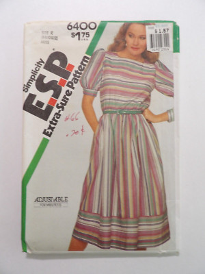Simplicity 6400 Vintage Sewing Pattern Misses & Misses Petite Dress ...