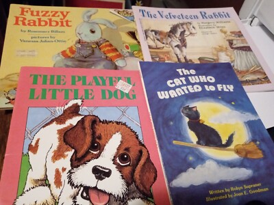 Vintage Children's Books, Lot of 4 paperbacks: Fuzzy Rabbit, Velveteen ...