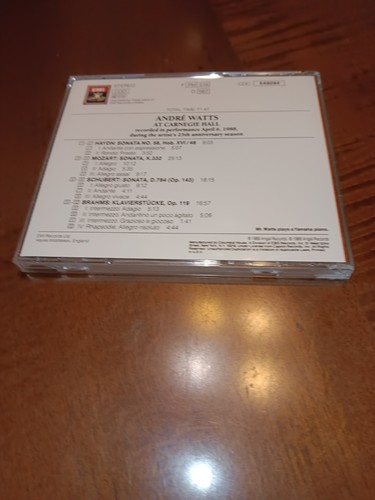 Andre Watts at Carnegie Hall 25th Anniversary Recital CD 1998 | eBay