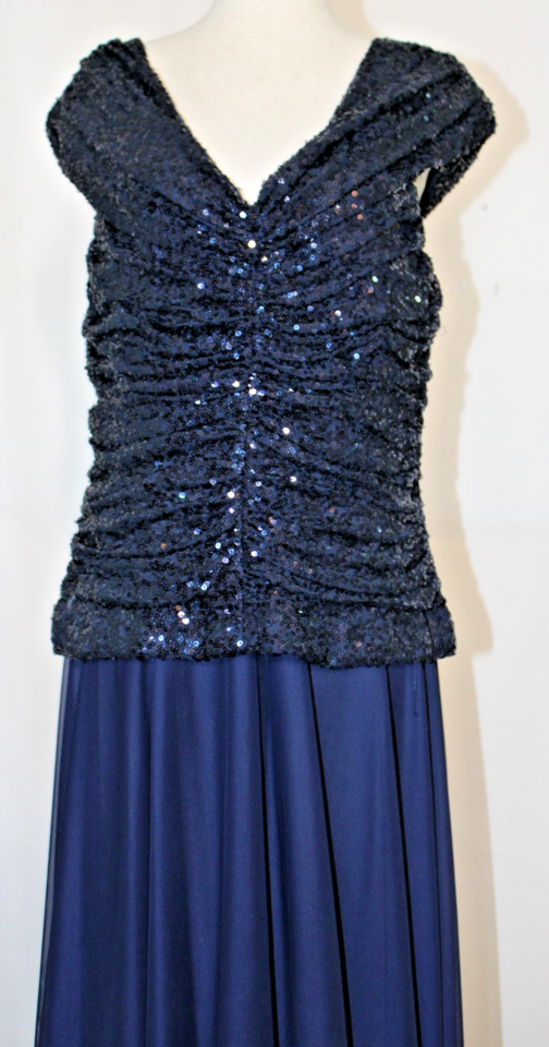 Cachet Navy Blue and SparkingnEvening Gown Size 16 | eBay