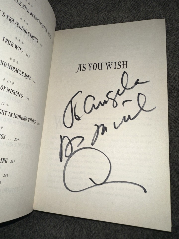 As You Wish The Princess Bride Cary Elwes SIGNED hardcover | eBay