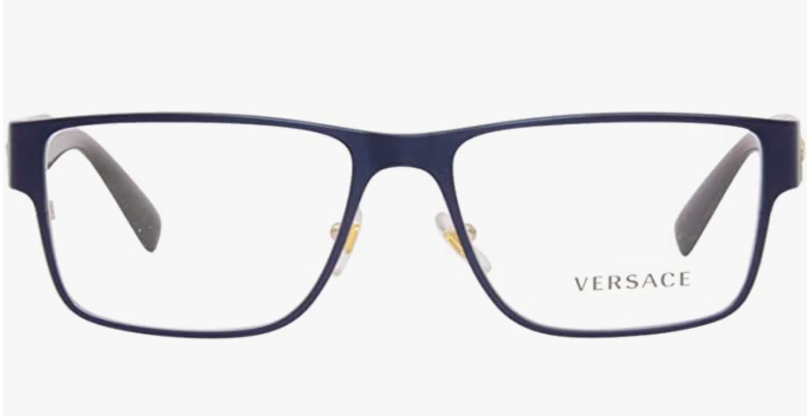 New VERSACE Rectangular Eyeglasses MOD. 1274 1468 55-17 140 Blue & Gold ...