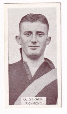 Vintage 1933 Australian Football Card GORDON STRANG * RICHMOND TIGERS ...