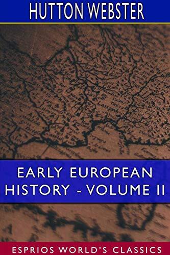 Webster Hutton-Early European Hist - Volume I Book NEUF | eBay