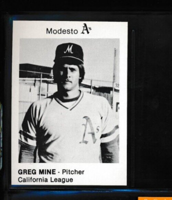 1980 Chong Enerp. #10 Greg Mine Modesto A's California League (AU83 ...