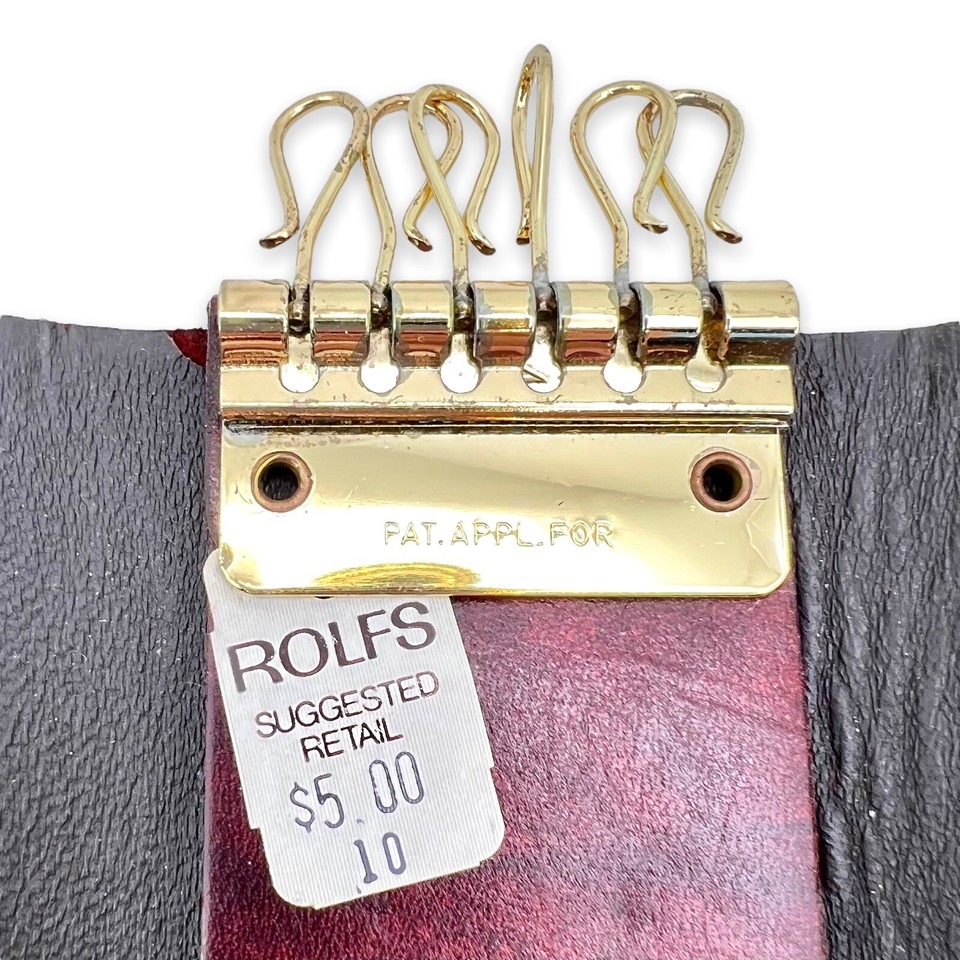 ROLFS Reddish Brown KEY Kaddy CASE Cowhide Leather With Original Price ...