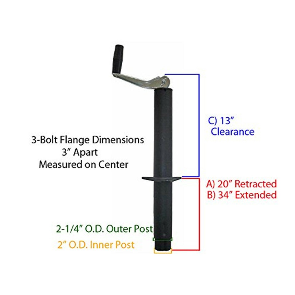 A-Frame Trailer Jack with Foot and Mounting Hardware | eBay
