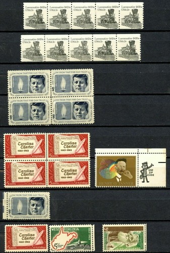 SET OF 23 CLASSIC STAMPS - 2 STRIPS , 2 BLOCKS & 5 SINGLE STAMPS - OG ...