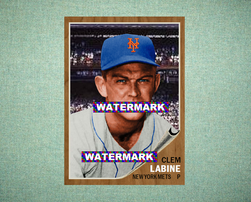 Clem Labine New York Mets 1962 Style Custom Baseball Art Card | eBay