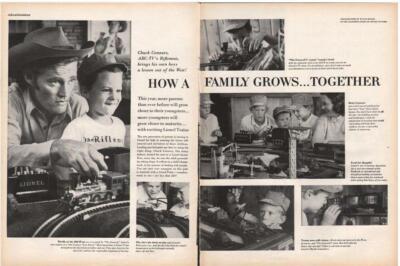1959 Lionel Train PRINT AD Chuck & Betty Connors & family Great ...
