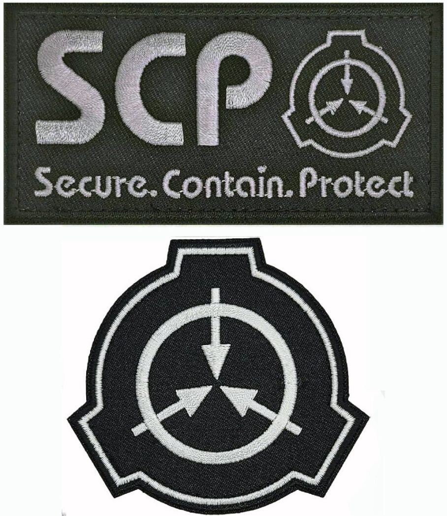 SCP Foundation Special Containment Embroidered Patch | 2PC Bundle -HOOK ...