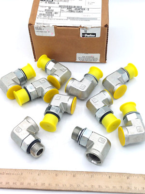 PARKER 10 AOEG5-S Pipe Port Adapter Female 90 Degree Elbow 7/8" x 14 ...