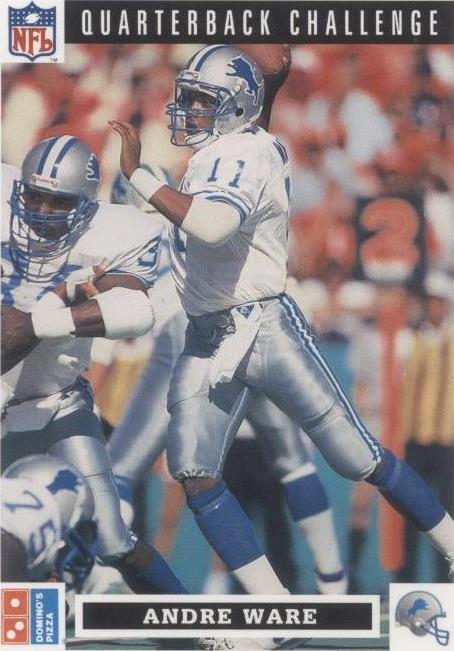 1991 Upper Deck Domino's Pizza Quarterback Challenge - Andre Ware #9 ...