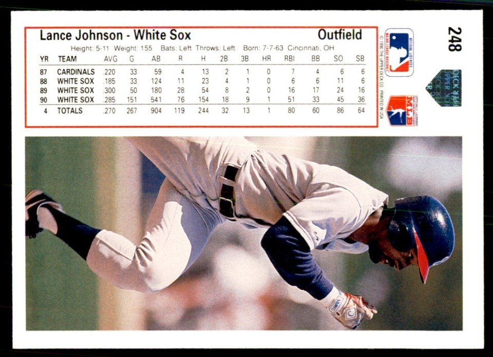 1991 Upper Deck Lance Johnson Baseball Cards #248 | eBay